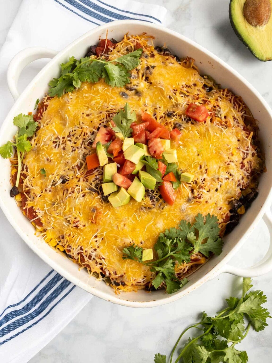 Healthy Tex Mex Casserole with Ground Turkey - Pinch of Wellness
