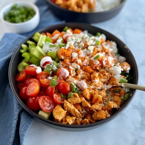 Buffalo Chicken Rice Bowls - Pinch of Wellness