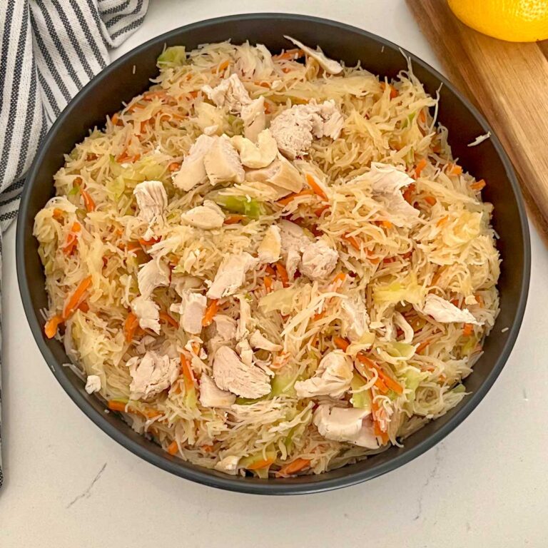 Filipino Chicken Pancit Recipe - Pinch of Wellness